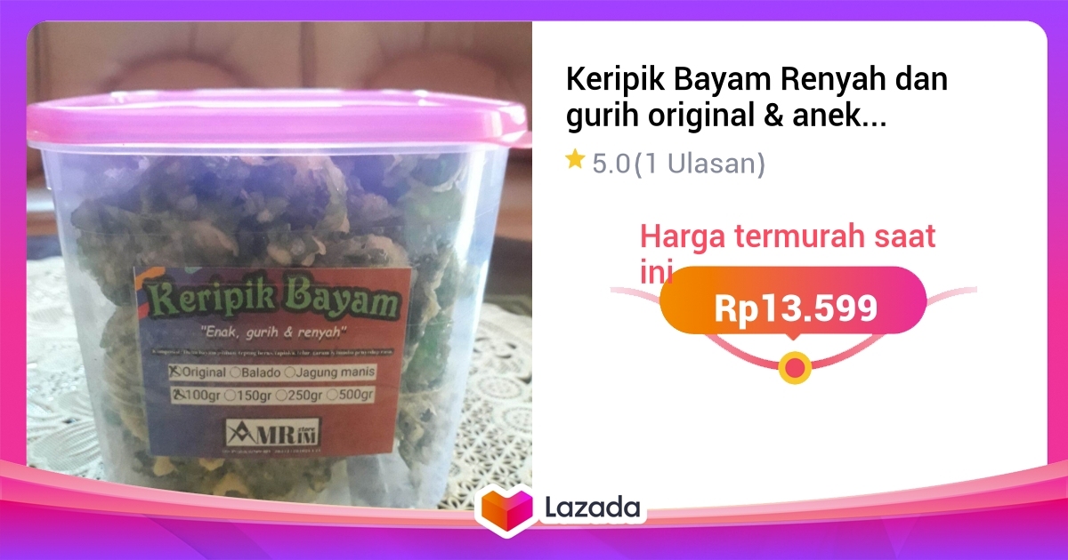 Keripik Bayam Renyah dan gurih original & aneka varian rasa
