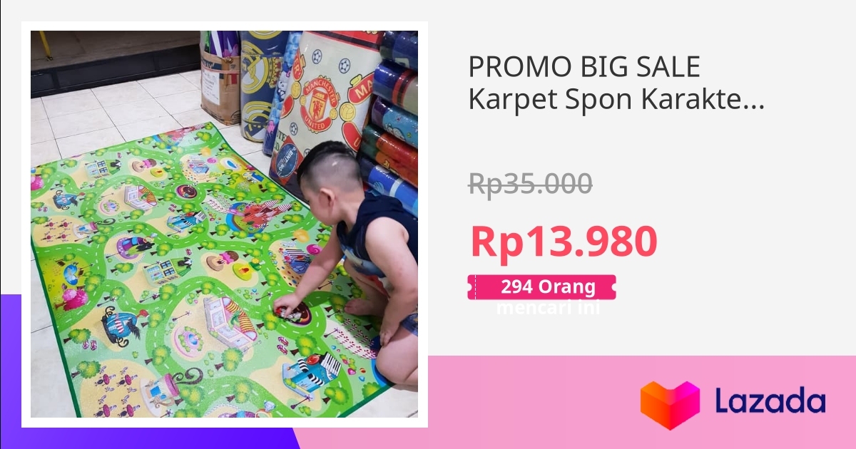 PROMO BIG SALE Karpet Spon Karakter 150X120/ Karpet Lantai Motif Karakter / RANDOM / Karpet ...