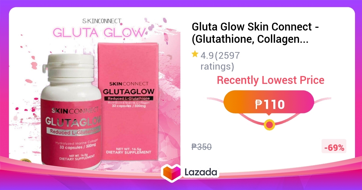 Gluta Glow Skin Connect - (Glutathione, Collagen, Vitamin C, Vitamin E ...