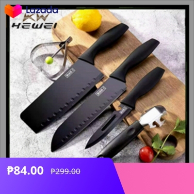 KEWEI 5pcs Stainless Steel Kitchen Knives For Quick Chopping, Cutting ...