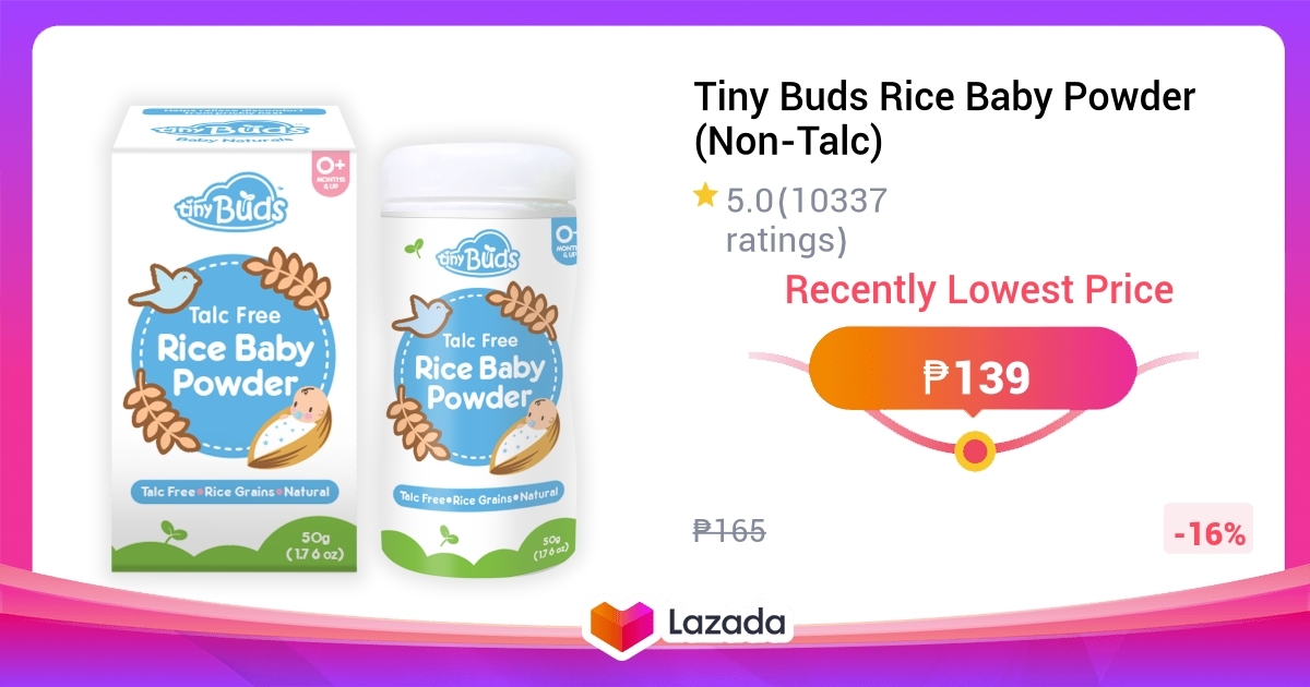 Tiny Buds Rice Baby Powder (Non-Talc)