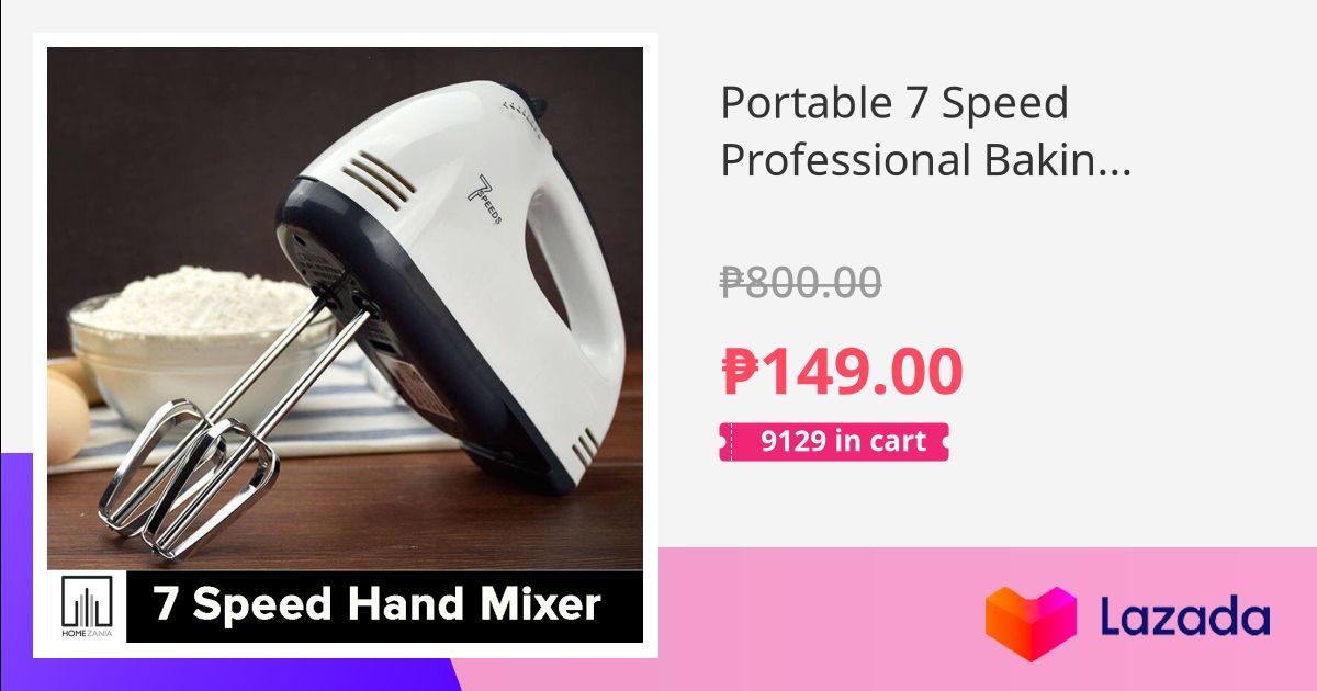 Portable 7 Speed Professional Baking Electric Hand Mixer Professional