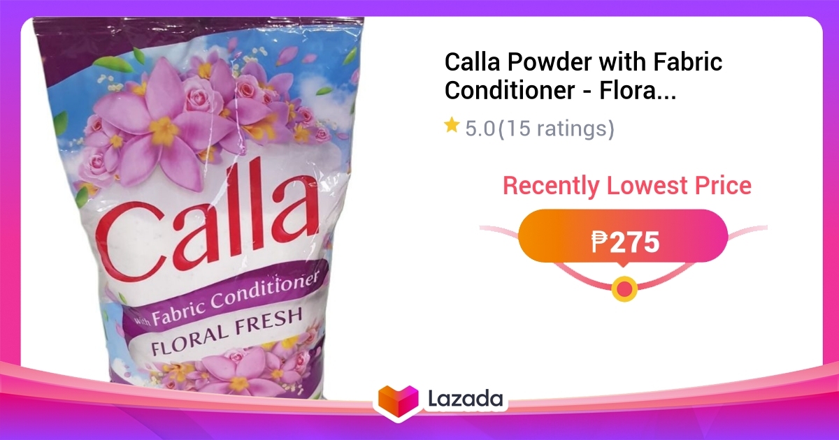 Calla Powder with Fabric Conditioner - Floral Fresh Scent (pack of 2 x ...