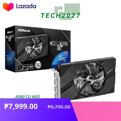 ASROCK Intel Arc A380 Challenger ITX 6GB OC Video card - A380 CLI 6GO