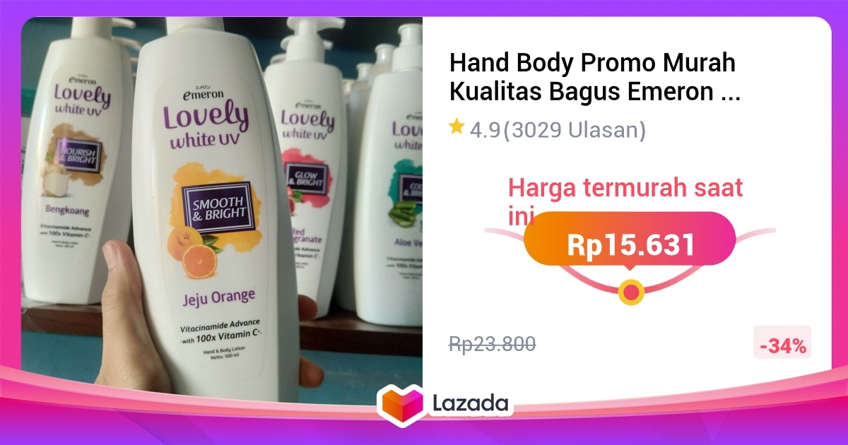 Hand Body Promo Murah Kualitas Bagus Emeron / Marina Hand Body Lovely ...