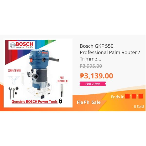Bosch GKF 550 Professional Palm Router / Trimmer (550W) with VARIANTS