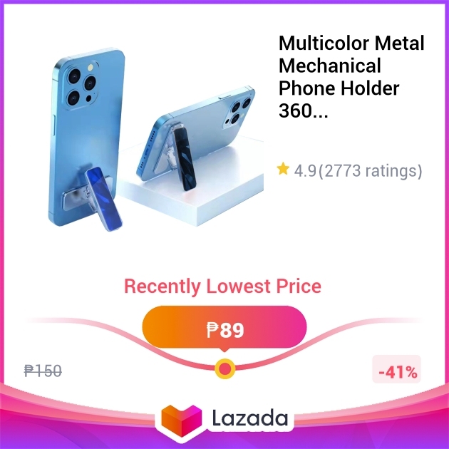 Multicolor Metal Mechanical Phone Holder 360° Rotating Mini Folding ...