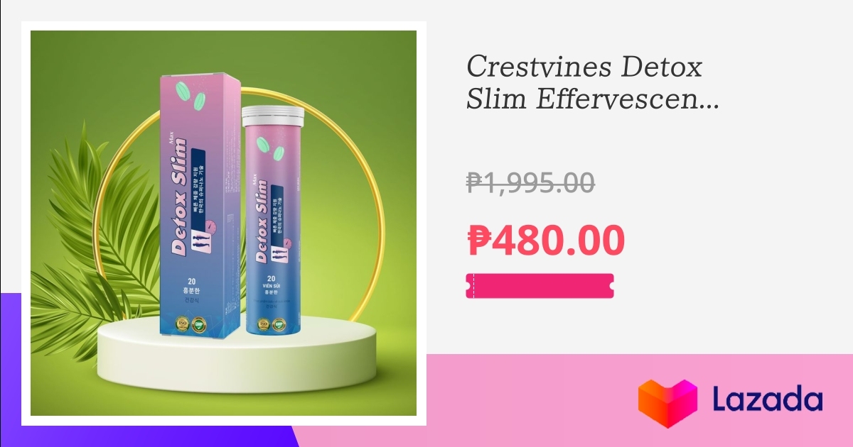 Crestvines Detox Slim Effervescent Tablet for Weight Loss Burn Fat Detoxify Slimming Juice ...