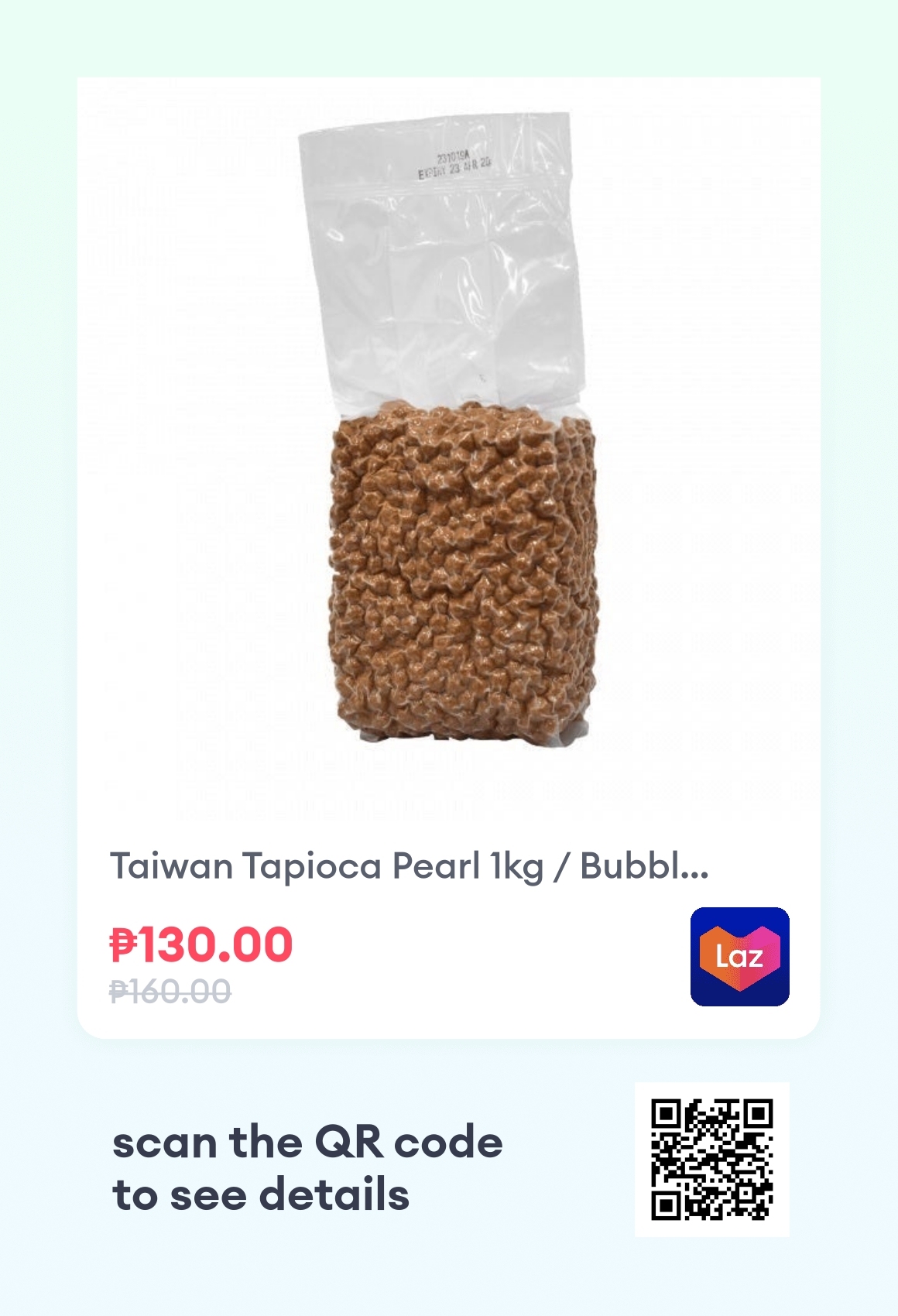 Taiwan Tapioca Pearl 1kg / Bubble Pearl