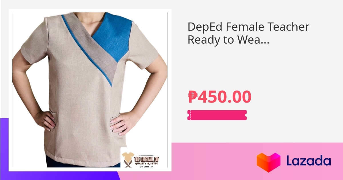 DepEd Female Teacher Ready to Wear Tuesday Uniform (with pockets) with ...