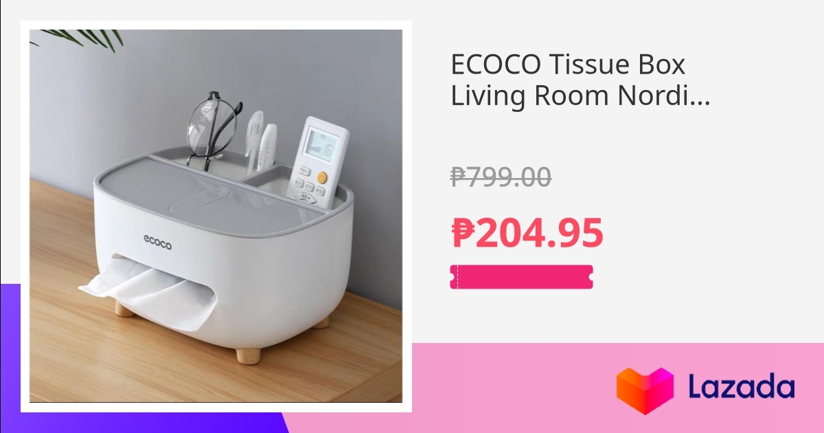 ECOCO Tissue Box Living Room Nordic Simple Multifunctional Creative ...