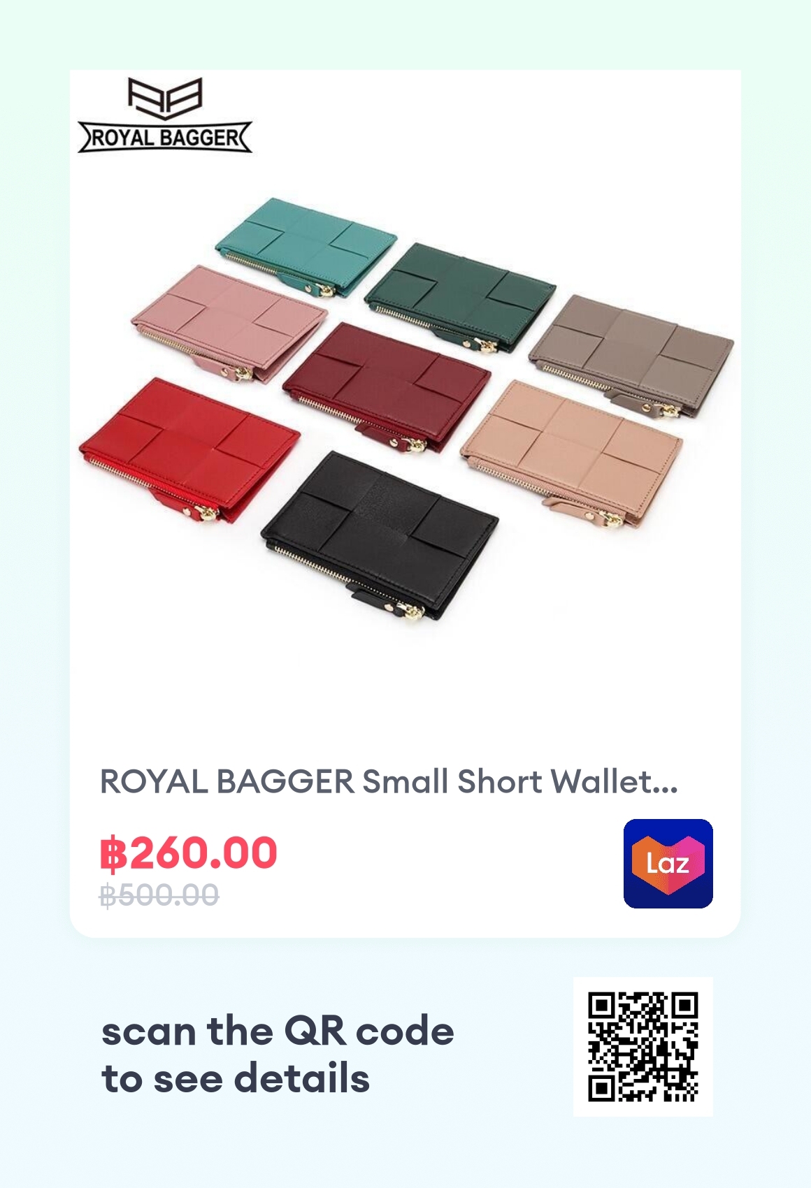 ROYAL BAGGER Small Short Wallets for Women Genuine Sheepskin Leather ...