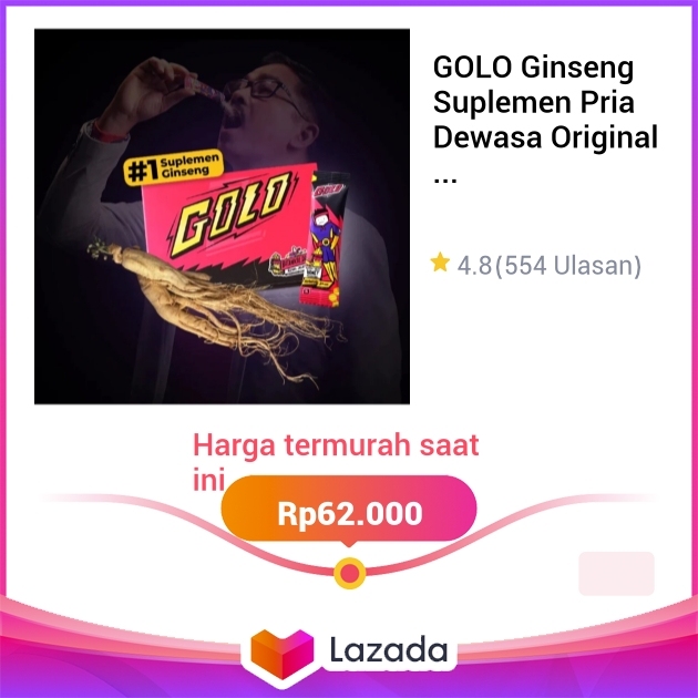 GOLO Ginseng Suplemen Pria Dewasa Original - SACHETS