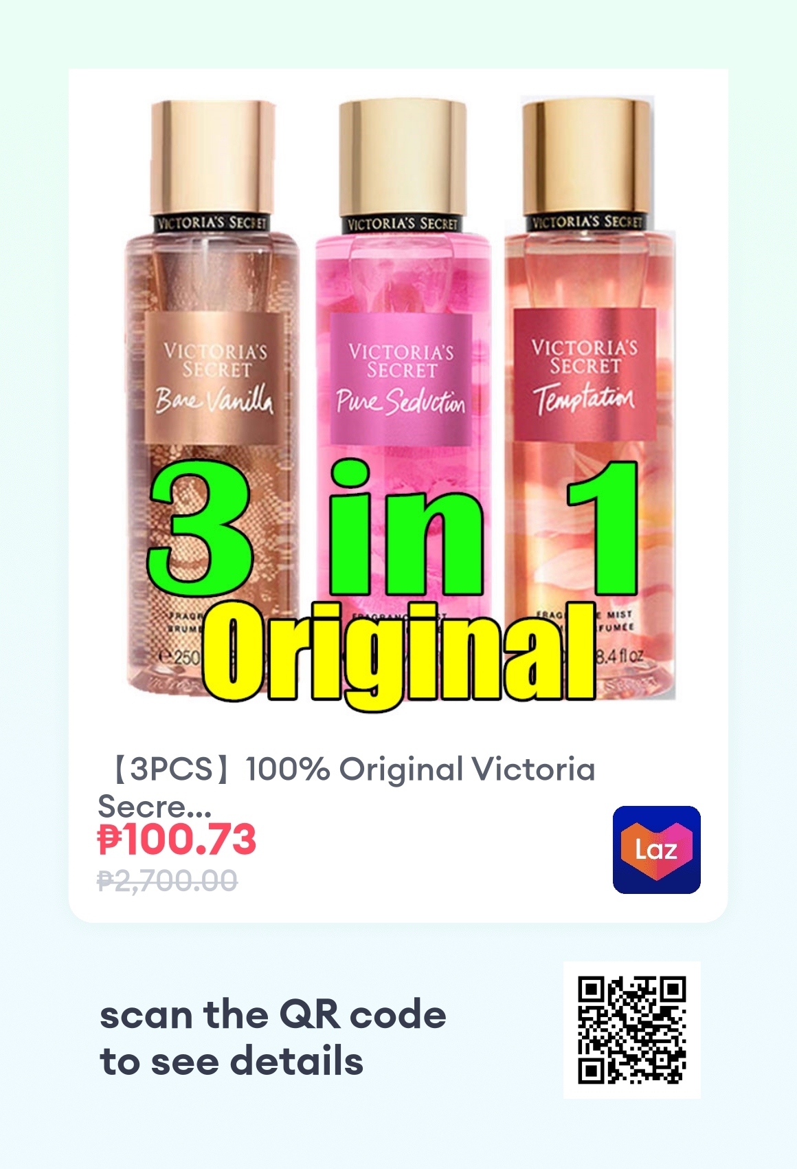 【3PCS】100% Original Victoria Secret Perfume 250ml Long Lasting 24 Hours ...
