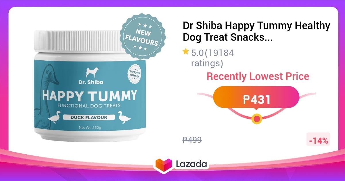 Dr Shiba Happy Tummy Healthy Dog Treat Snacks: Delicious Pet Treats ...