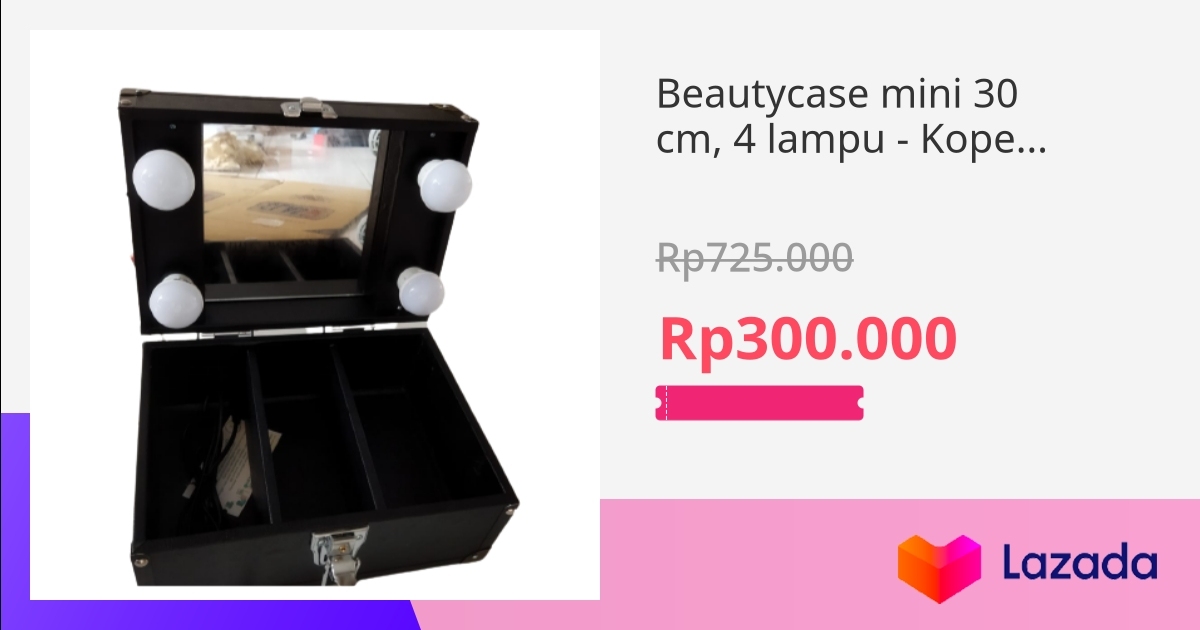 Beautycase mini 30 cm, 4 lampu - Koper rias penganten lengkap - Tas ...
