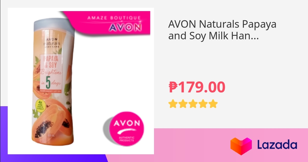 AVON Naturals Papaya and Soy Milk Hand and Body Lotion 400ML