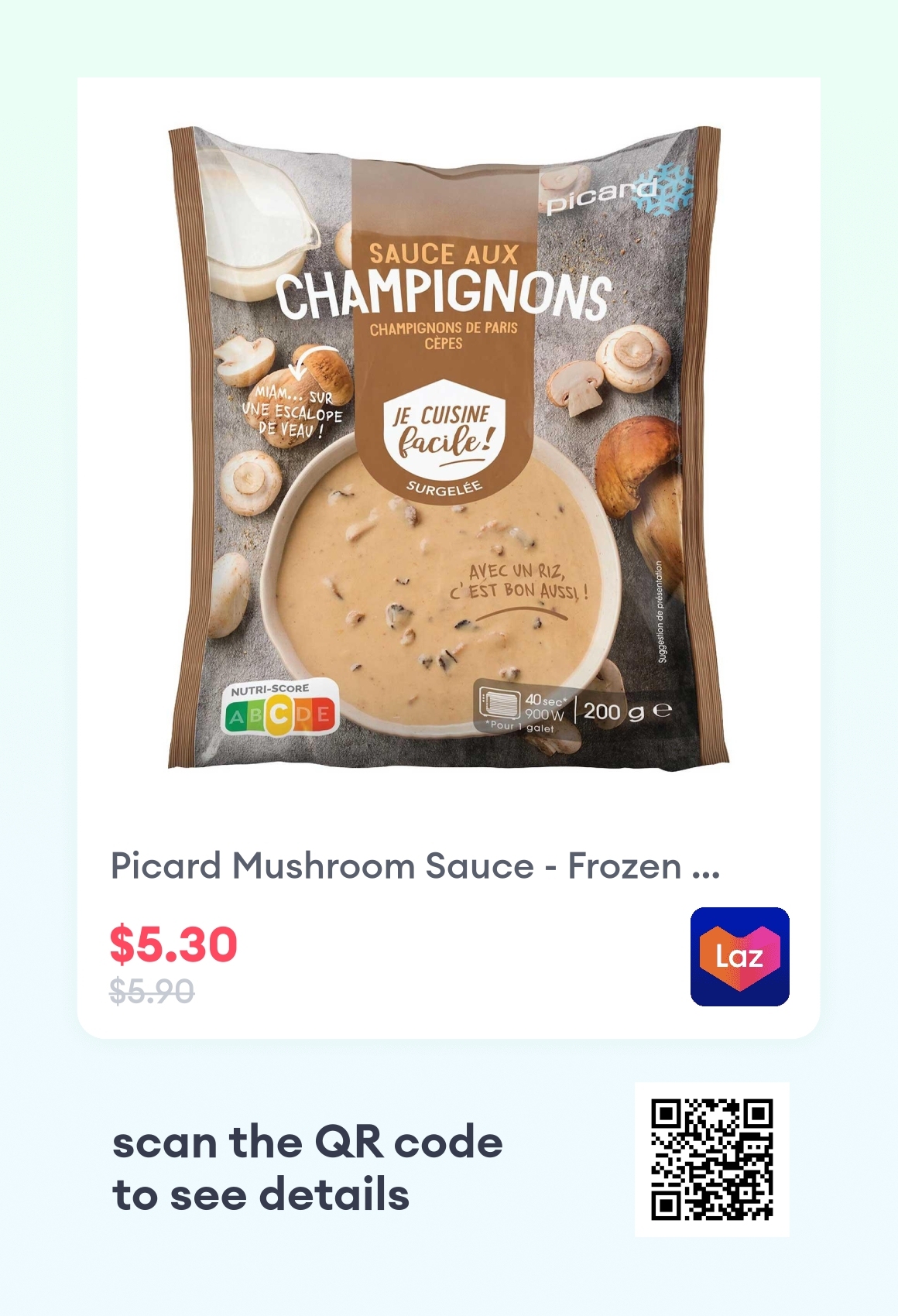 Picard Mushroom Sauce - Frozen - Christmas Special