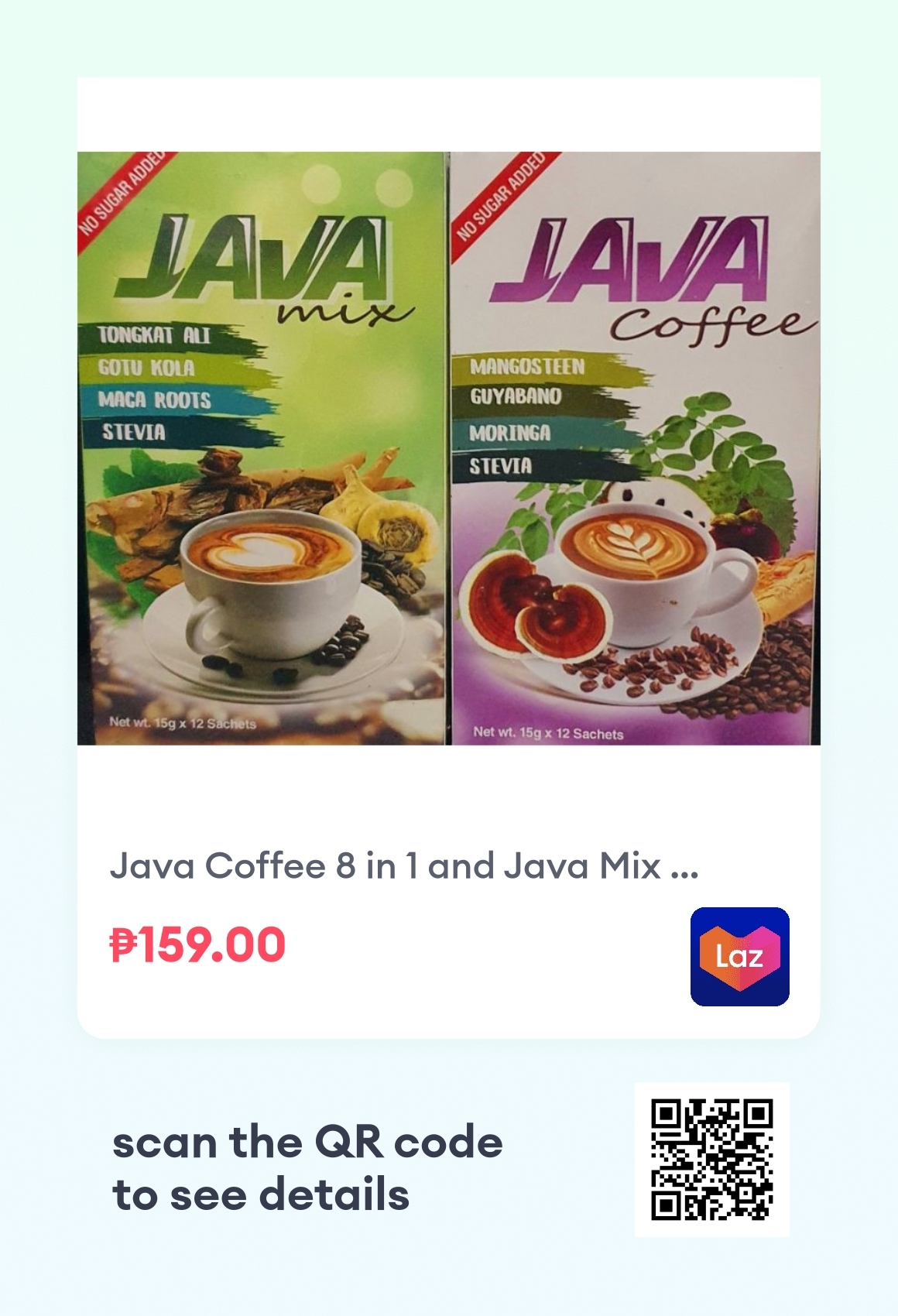 Java Coffee 8 in 1 and Java Mix 9 in 1 Herbal and Healthy Coffee Mix