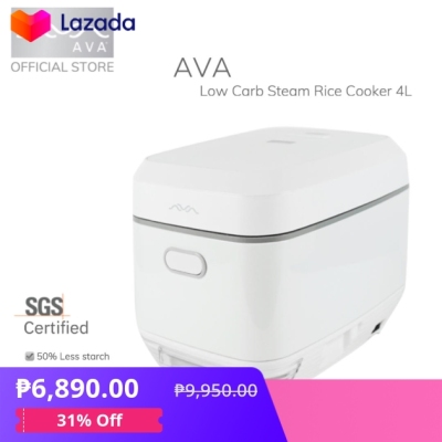 AVA Low Carb Steam Rice Cooker 2L Certified with Sugar and Starch ...