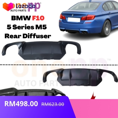 BMW 5 Series F10 F11 Rear Diffuser - Black ( M5 / M5 Upgrade Edition ...