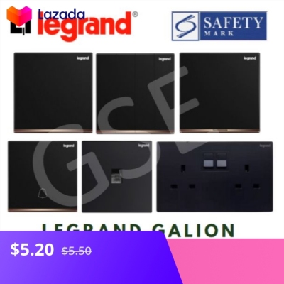 Legrand Galion Switch Socket Matt Black GSE