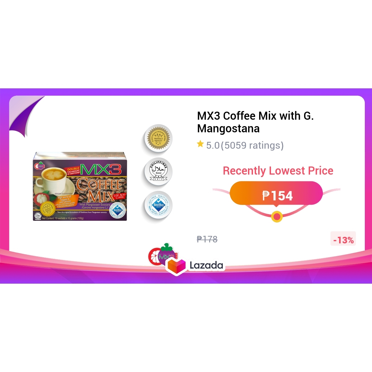 MX3 Coffee Mix with G. Mangostana