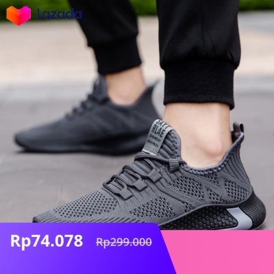 Techdoo Sepatu Sneakers Pria Olahraga Sepatu Fashion Mesh Sepatu Lari ...