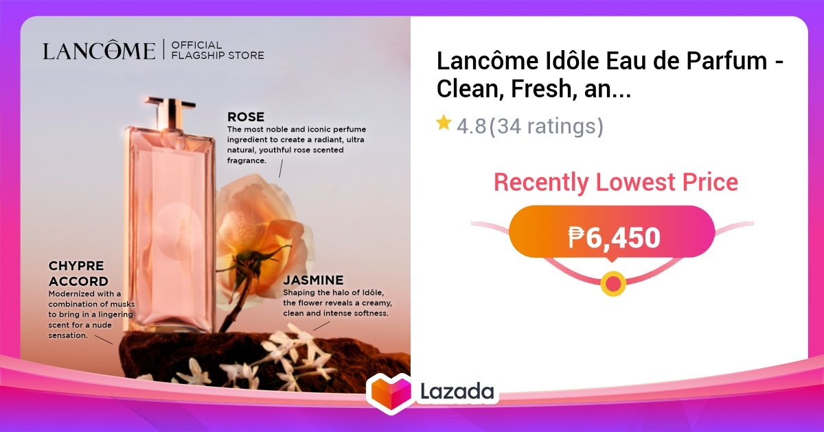Lancôme Idôle Eau de Parfum - Clean, Fresh, and Floral Long Lasting ...