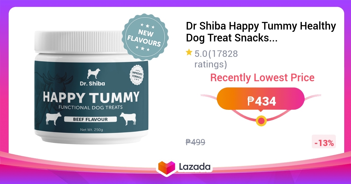 Dr Shiba Happy Tummy Healthy Dog Treat Snacks: Delicious Pet Treats ...