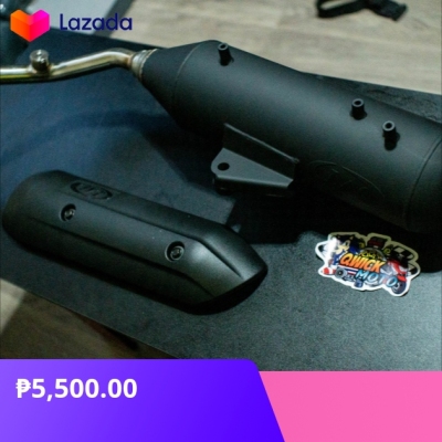 JVT pipe for Honda click black titanium tip V3 with bung sensor