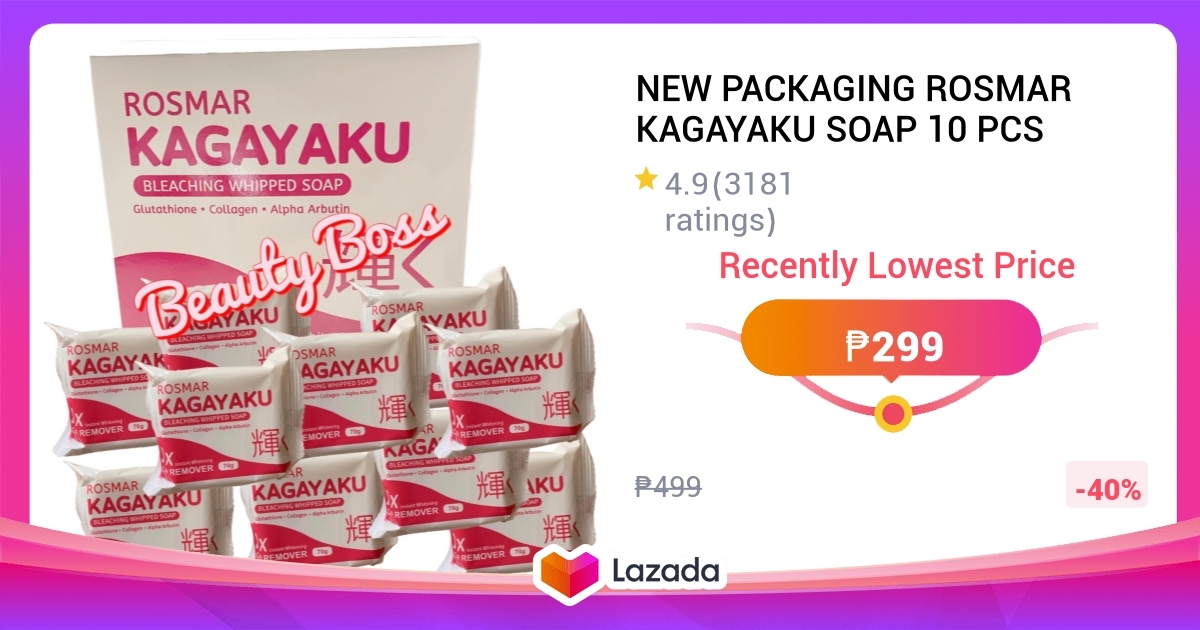 NEW PACKAGING ROSMAR KAGAYAKU SOAP 10 PCS