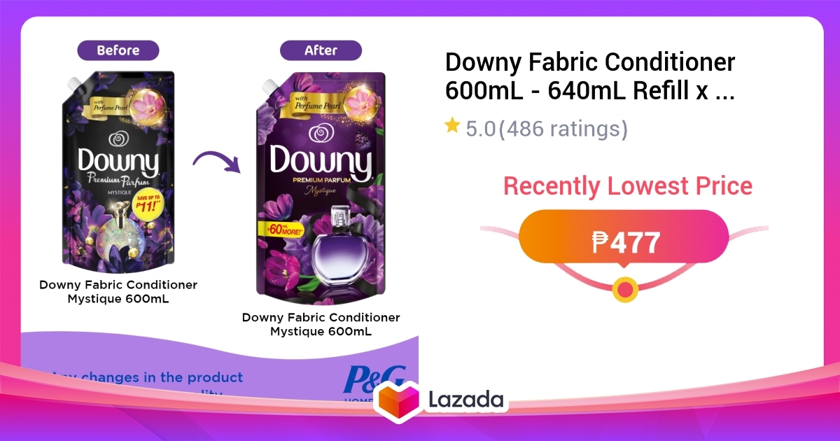 Downy Fabric Conditioner 600mL - 640mL Refill x 3 (Fabcon)