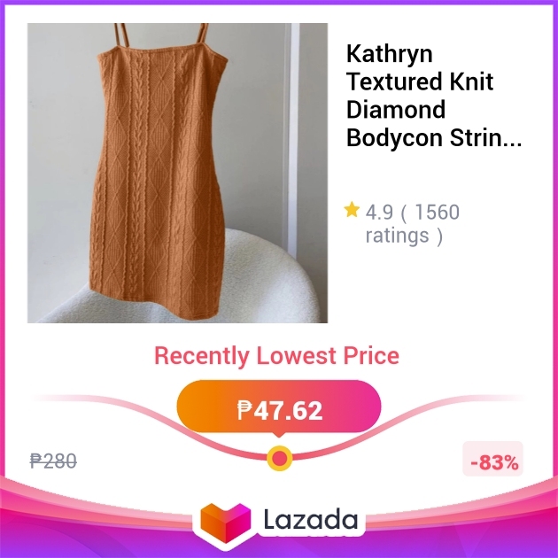 Kathryn Textured Knit Diamond Bodycon String Dress 12192#
