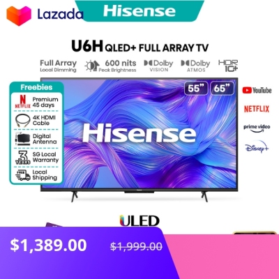 Hisense U6H 55 65 inch QLED+/ULED Smart TV | Full Array Local Dimming ...