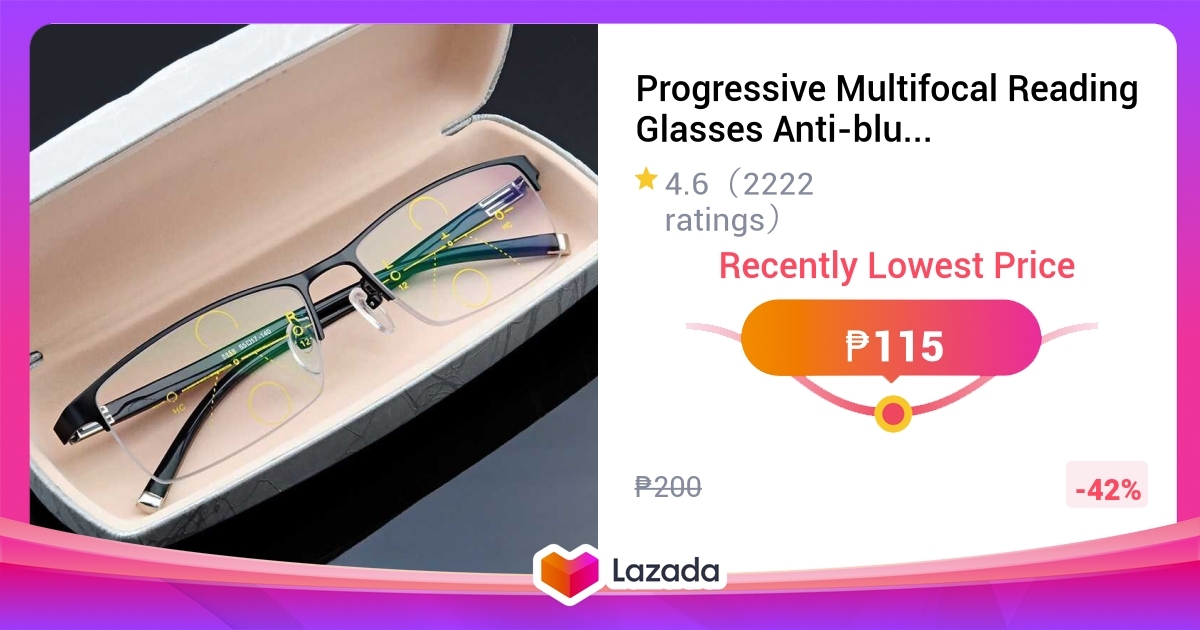 Progressive Multifocal Reading Glasses Anti-blue Light Glasses HD ...