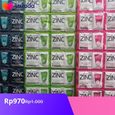 ZINC SHAMPOO RENTENG (ISI 2BARIS = 24sachet)-Zinc Anti Dandruff Shampoo ...