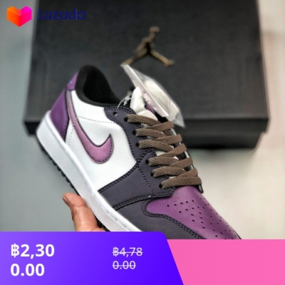 [New Fashion]Nike Air Jordan 1 Low Golf RNG White Grey Black Purple Golf Casual Shoe DZ9787-155 ...