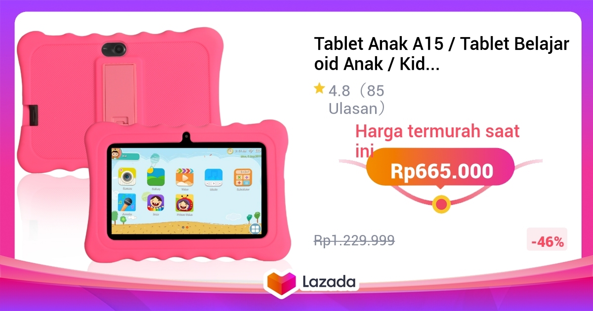 Tablet Anak A15 / Tablet Belajar oid Anak / Kids Tablet Study / Tablet ...