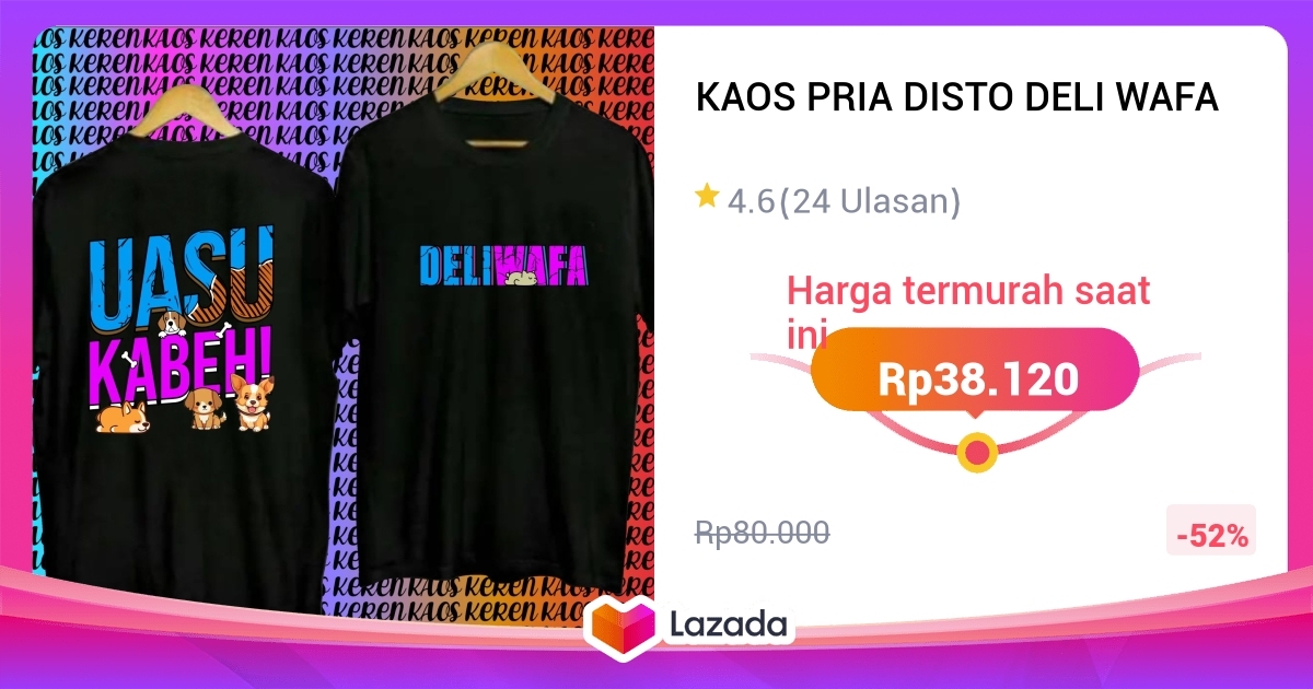 KAOS PRIA DISTO DELI WAFA