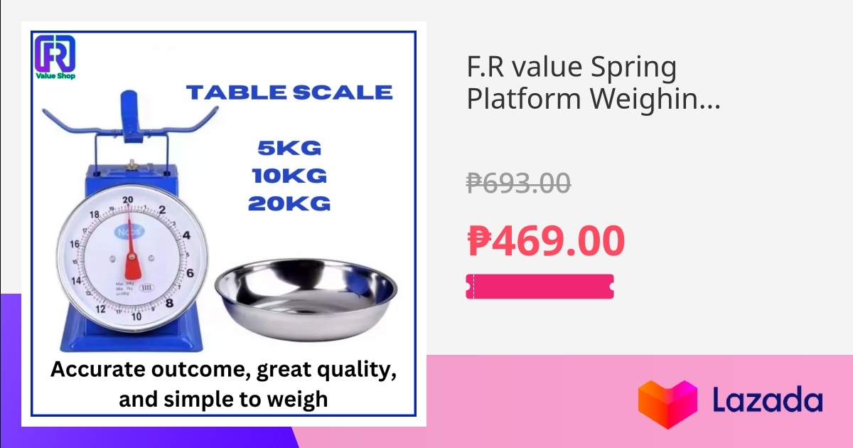 F.R value Spring Platform Weighing Scale Table Scale 5kg/10kg/20kg bowl ...