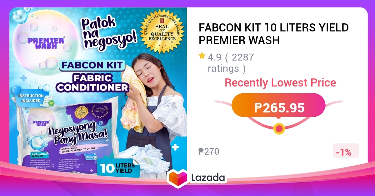 FABCON KIT 10 LITERS YIELD PREMIER WASH