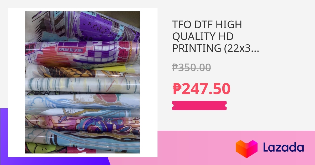 TFO DTF HIGH QUALITY HD PRINTING (22x39 inches) Ready to Press