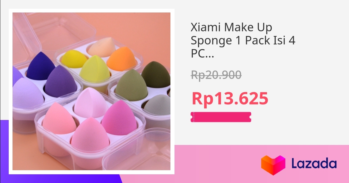 Xiami Make Up Sponge 1 Pack Isi 4 PCS High Quality / Beauty Blender ...