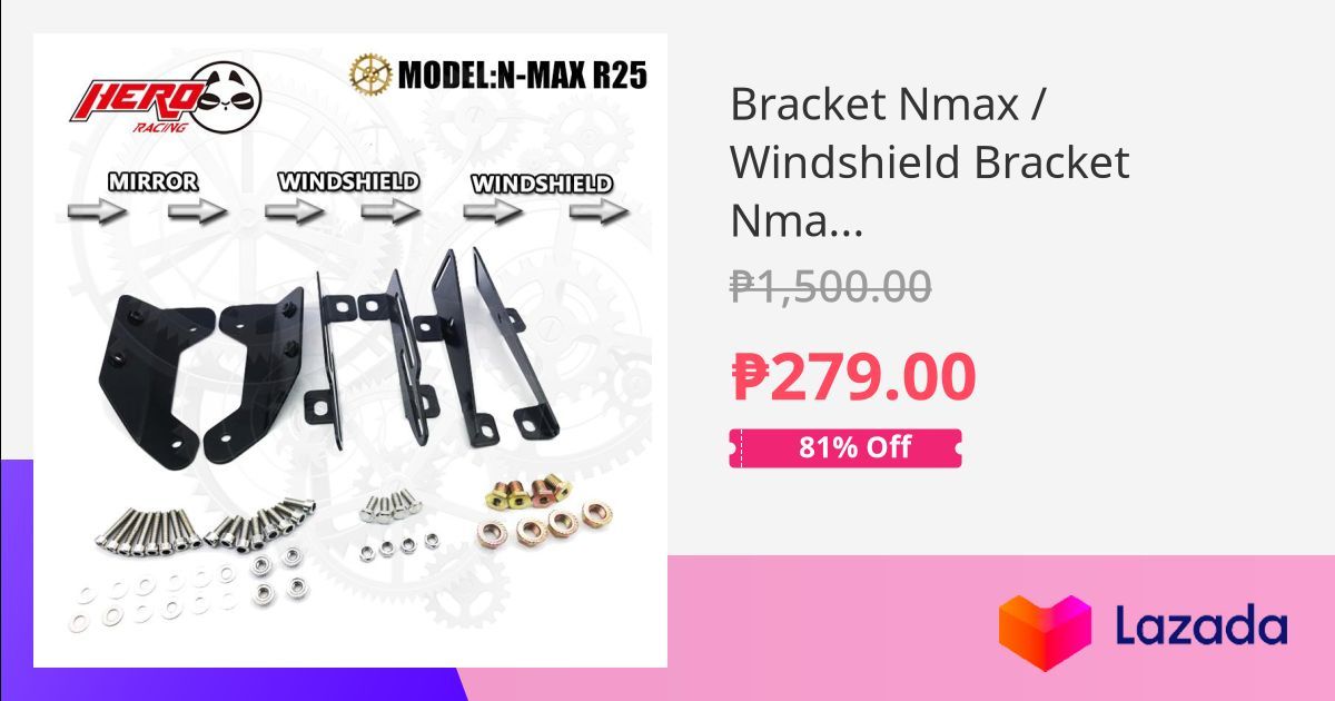 Bracket Nmax / Windshield Bracket Nmax / Side mirror Bracket COD RACING ...