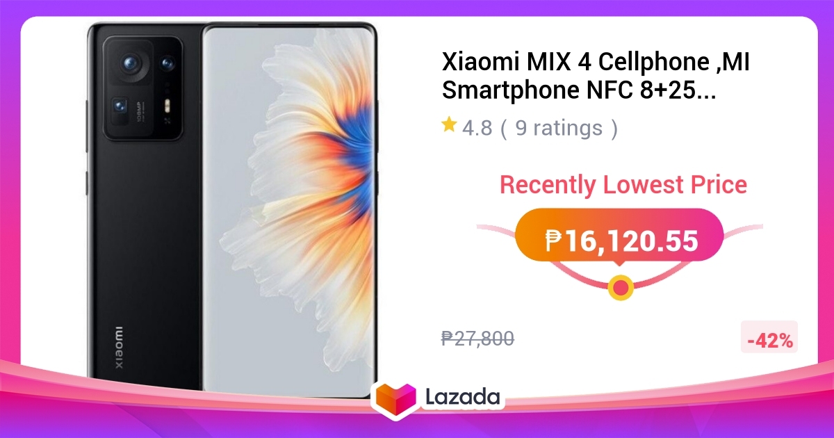 Xiaomi MIX 4 Cellphone ,MI Smartphone NFC 8+256 120w Wireless50W Qualcomm Snapdragon 888Plus 98 ...