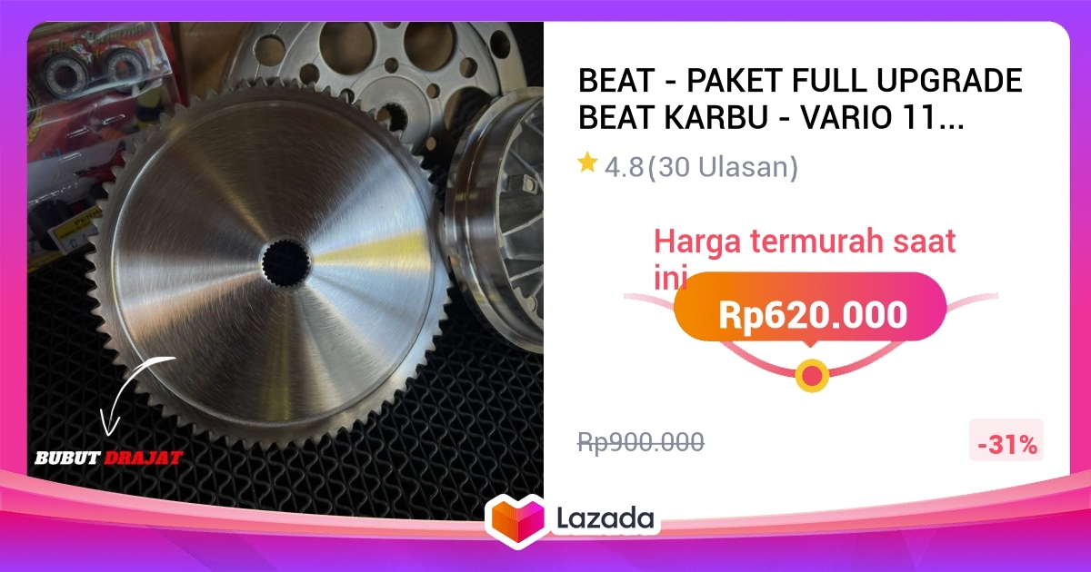 BEAT - PAKET FULL UPGRADE BEAT KARBU - VARIO 110 ROLLER RACING PULLEY ...