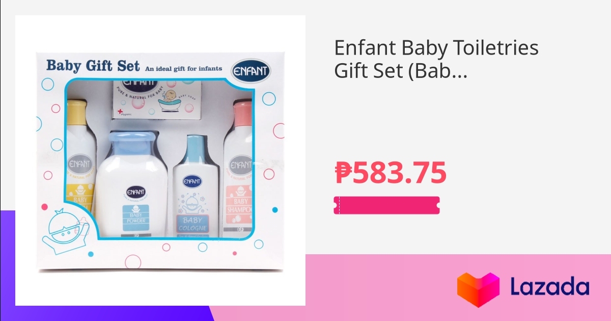 Enfant Baby Toiletries Gift Set (Baby shampoo, bath, powder, soap, cologne)