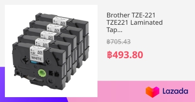 Brother TZE-221 TZE221 Laminated Tape 9mm, for Brother P-touch Label ...