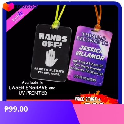 troniximaging Personalized Acrylic Bag Tag - Colored Print or Laser ...